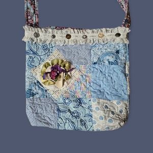 Vintage | Bags | Vintage 97s Hand Crafted Quilted Tote Bag With Buttons ...